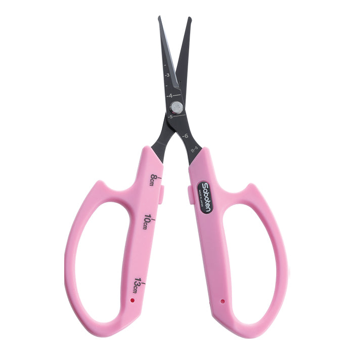 Saboten Fluorine Coated Round Tip Angled Blade Scissors - Pink (PT-4 ...